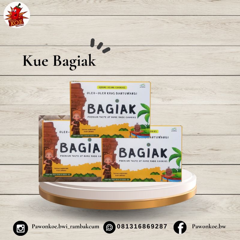 Jual Pawonkoe Kue Bagiak Kemasan kotak 100gram | Shopee Indonesia