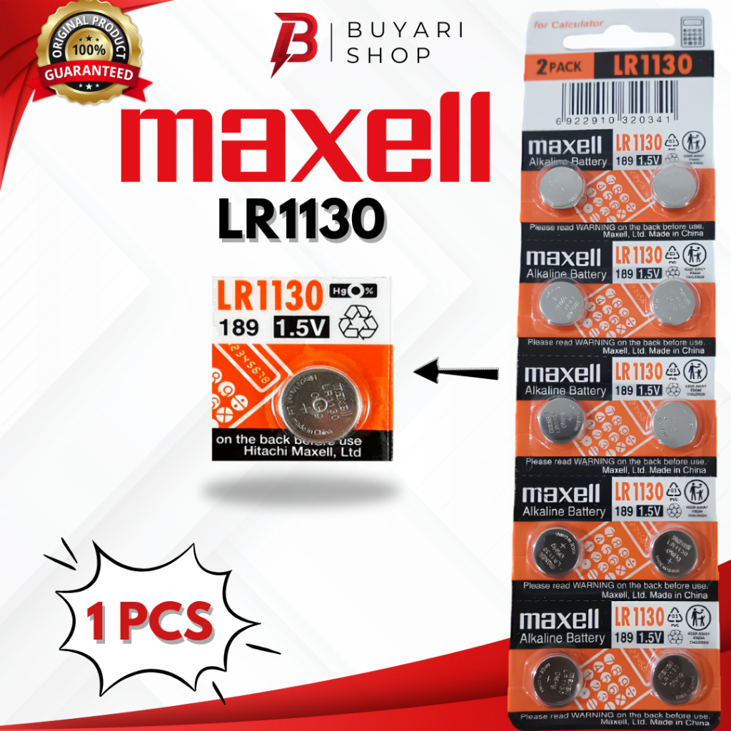 Jual ORIGINAL QUALITY!! BATERAI MAXELL LR 1130 Battery LR1130 MAXELL ...