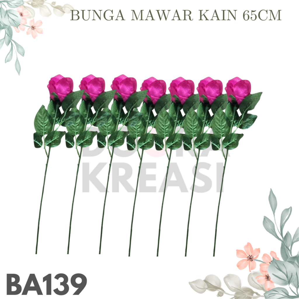 Jual Bunga Artificial Mawar Kain 65cm | Shopee Indonesia
