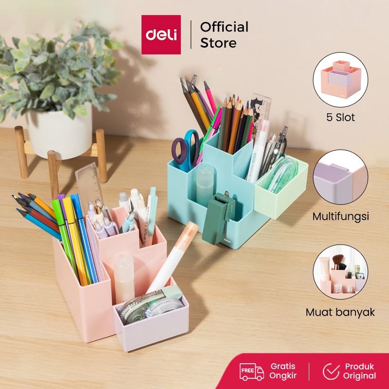 Jual Deli Rak Tempat Pulpen Pensil / Pen Holder 6 Slot PK201 | Shopee ...