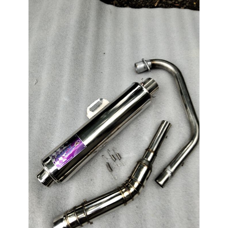Jual open Exhaust 1set pipe T-M-X 155 Bajaj CT100/125 YTX Skygo RS ...