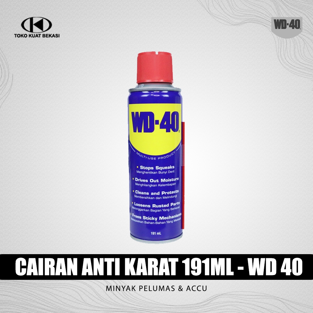 Jual WD 40 cairan pembersih serba guna ukuran 191ml pelumas anti karat | Shopee Indonesia