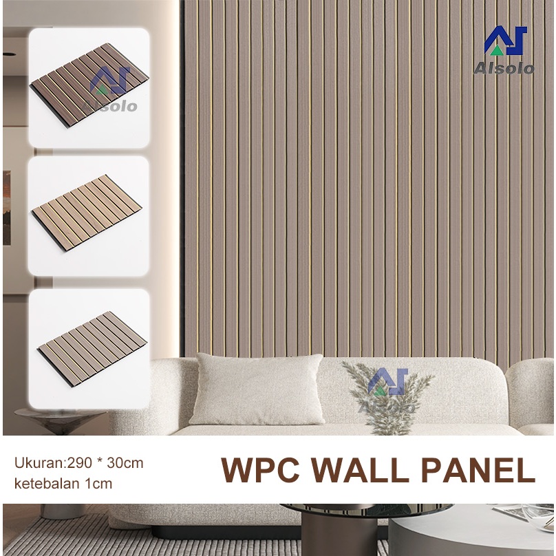Jual Panel Dinding Motif Kayu Bergaris Emas/Wood Panel WPC / Wood panel ...