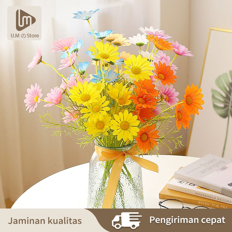 Jual Bunga Panjang Artificial Flowers Daisy Chamomile Krisan Premium ...