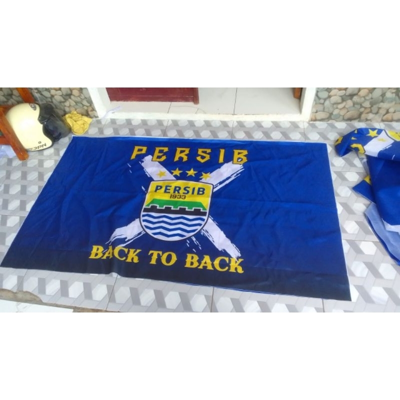 Jual bendera Persib ukuran 100x150cm pullfrint | Shopee Indonesia