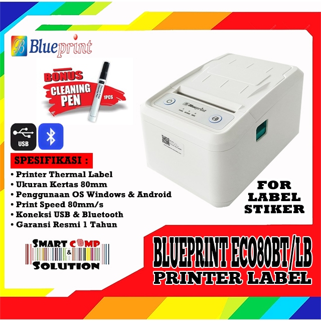 Jual Printer Thermal Label Blueprint ECO-80 BT / ECO80BT 80mm USB ...