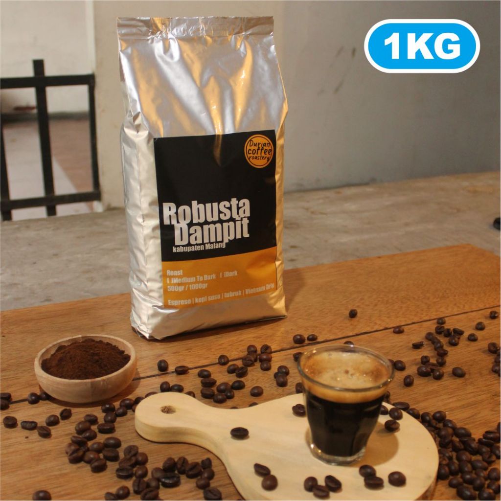 Jual Robusta Dampit - Roast Bean / Bubuk / biji kopi Kualitas Super 1Kg ...