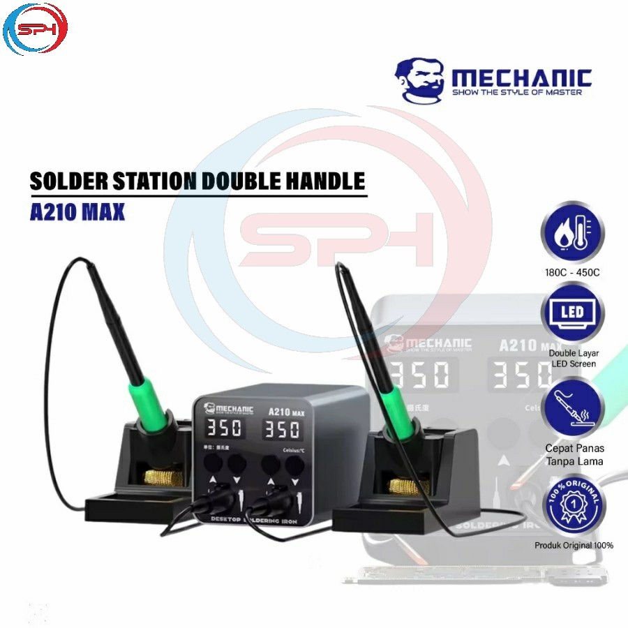 Jual MECHANIC A210 MAX DOUBLE HANDLE SOLDER STATION ORIGINAL - SOLDER ...