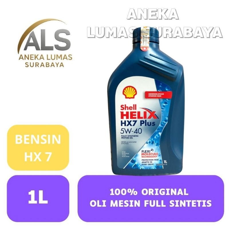Jual Oli Mesin shell helix HX7 Plus 5w-40 SN 1Liter / Oli Mesin Fullsyn ...