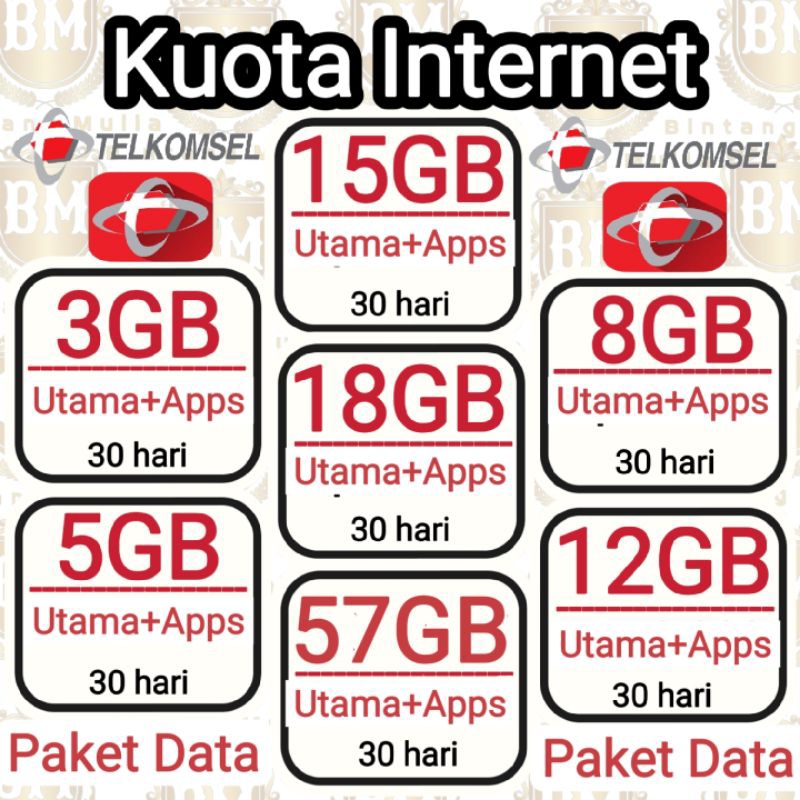 Jual TELKOMSEL Paket Data Internet Kuota isi Ulang | Shopee Indonesia