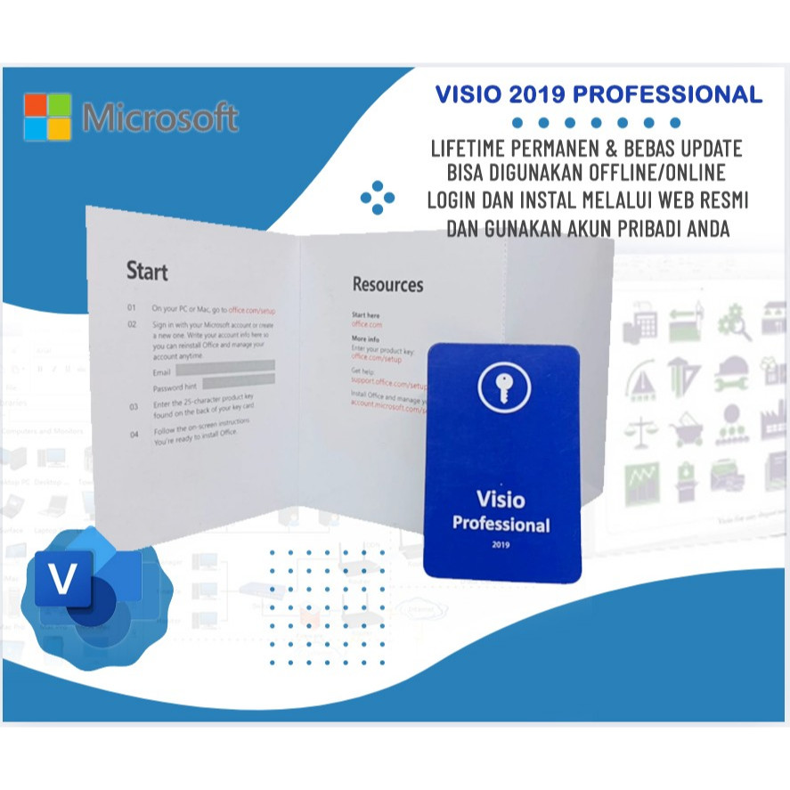 Jual Visio Professional 2019 (Office Visio 2019 Pro) Retail Version ...
