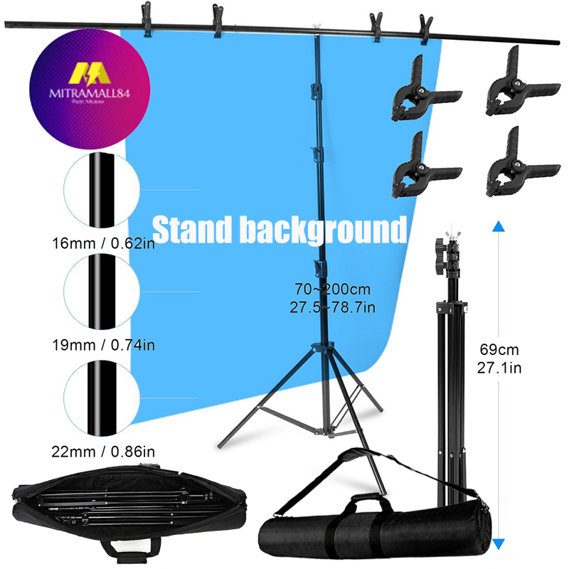 Jual Stand Background Foto Studio | Tiang Backdrop Live Streaming T ...
