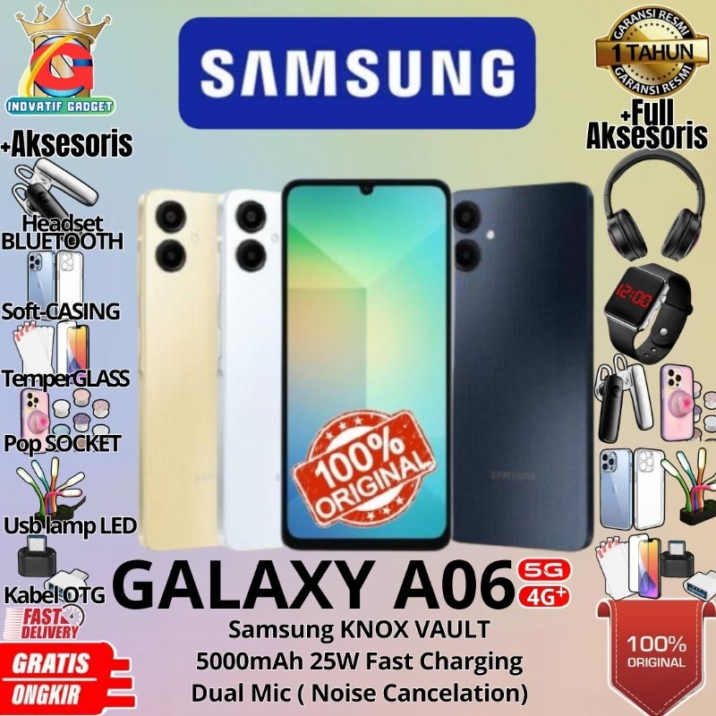 Jual SAMSUNG GALAXY A06 | A06 5G 6/128GB & 4/128GB & 4/64GB RAM UPTO 12GB 100% BARU ORIGINAL ...
