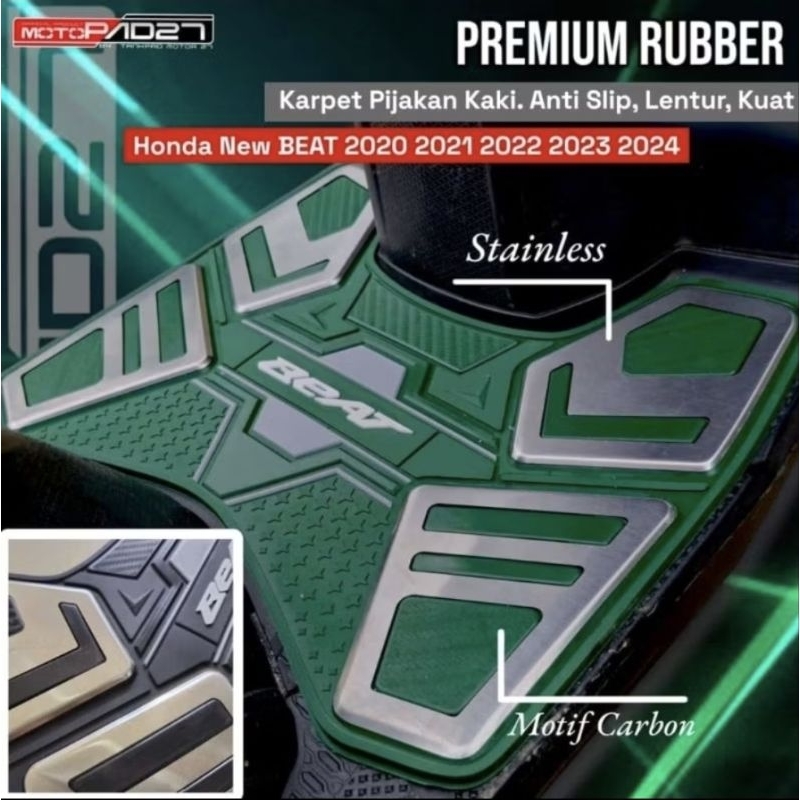 Jual Motopad27 Karpet Motor Beat Deluxe/Street 2020-2025 Floor Mat ...