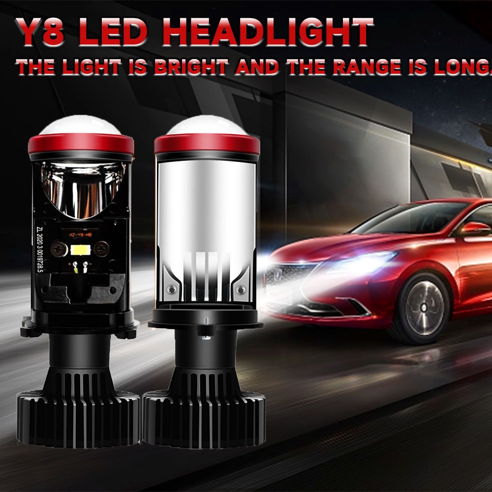 Jual Lampu LED, Y8/Y7/C6 Mini LED Bentuk bola ganda, dengan jarum H4 ...