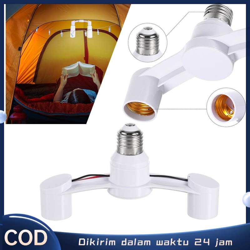 Jual Fitting Lampu Cabang Fitting Sambung 2 Cabang Piting Lampu 2 Cabang Sambungan Fitting E27 ...