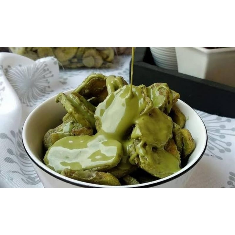Jual KERIPIK PISANG LUMER RASA MATCHA KEMASAN THINWALL 500ML | Shopee ...