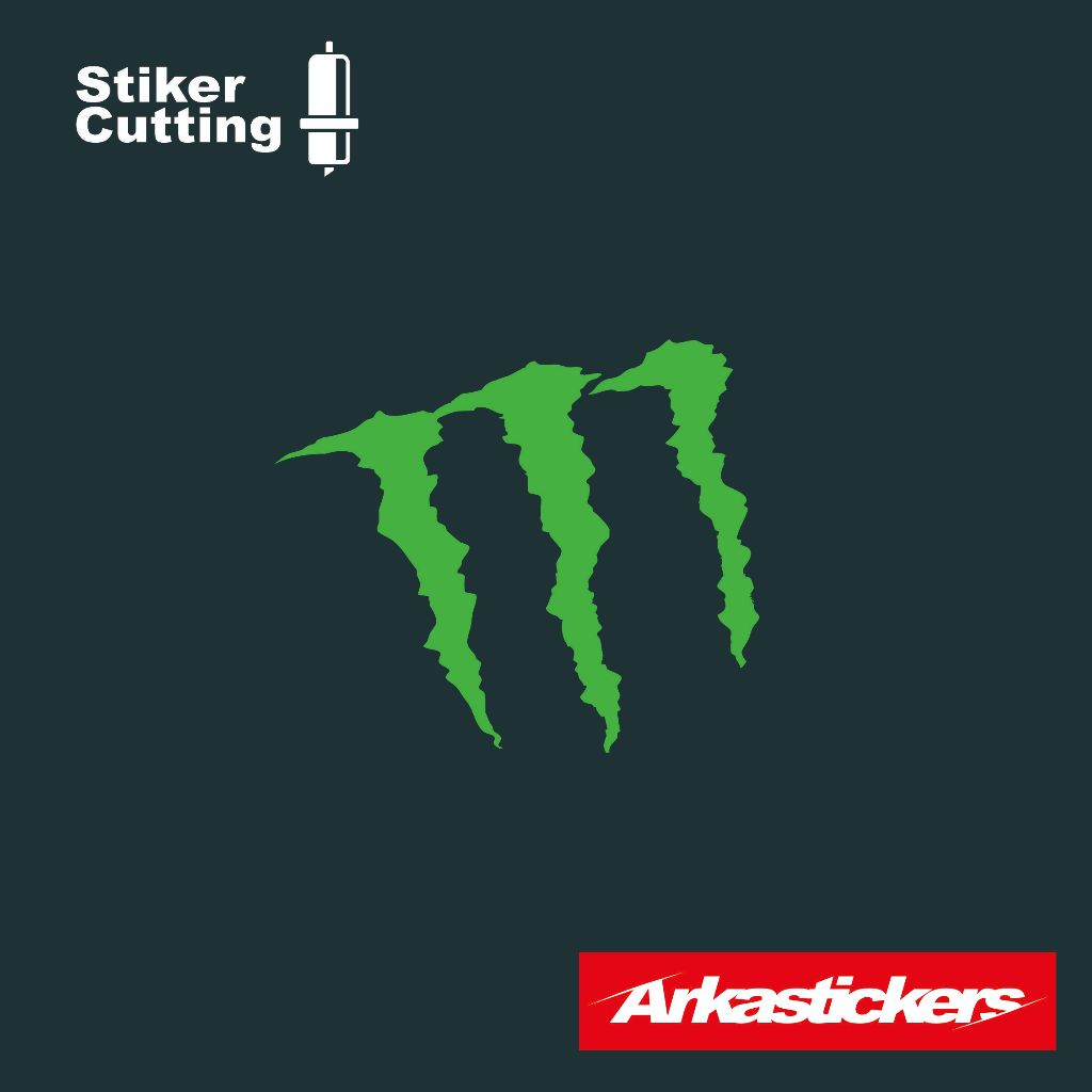 Jual Cutting Sticker MONSTER ENERGY LOGO untuk Motor Mobil Helm dll ...