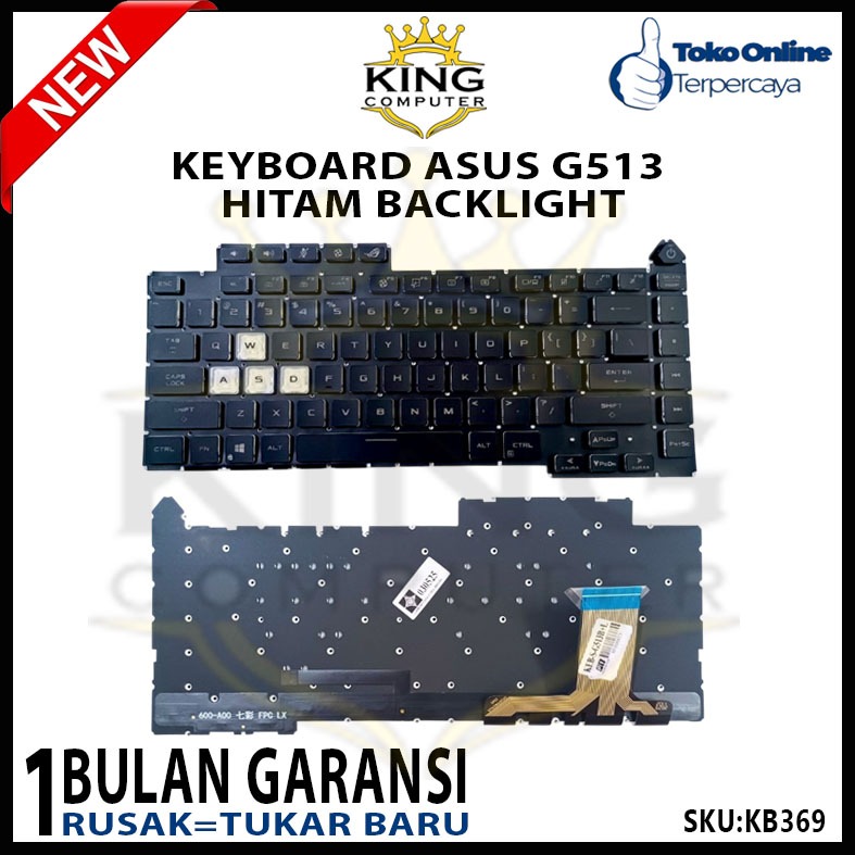 Jual KEYBOARD ASUS ROG STRIX G513 G513Q G513QM G513QY HITAM BACKLIGHT ...