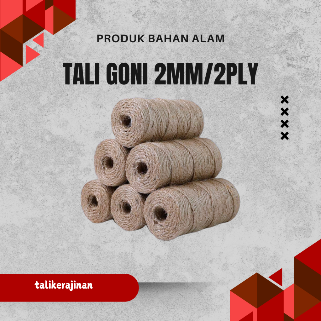 Jual Tali Goni Tali Rami 2ply 2mm 2000 meter tali kerajinan | Shopee ...
