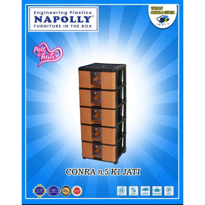 Jual Container Napolly Conra-n5.K1 Jati | Shopee Indonesia