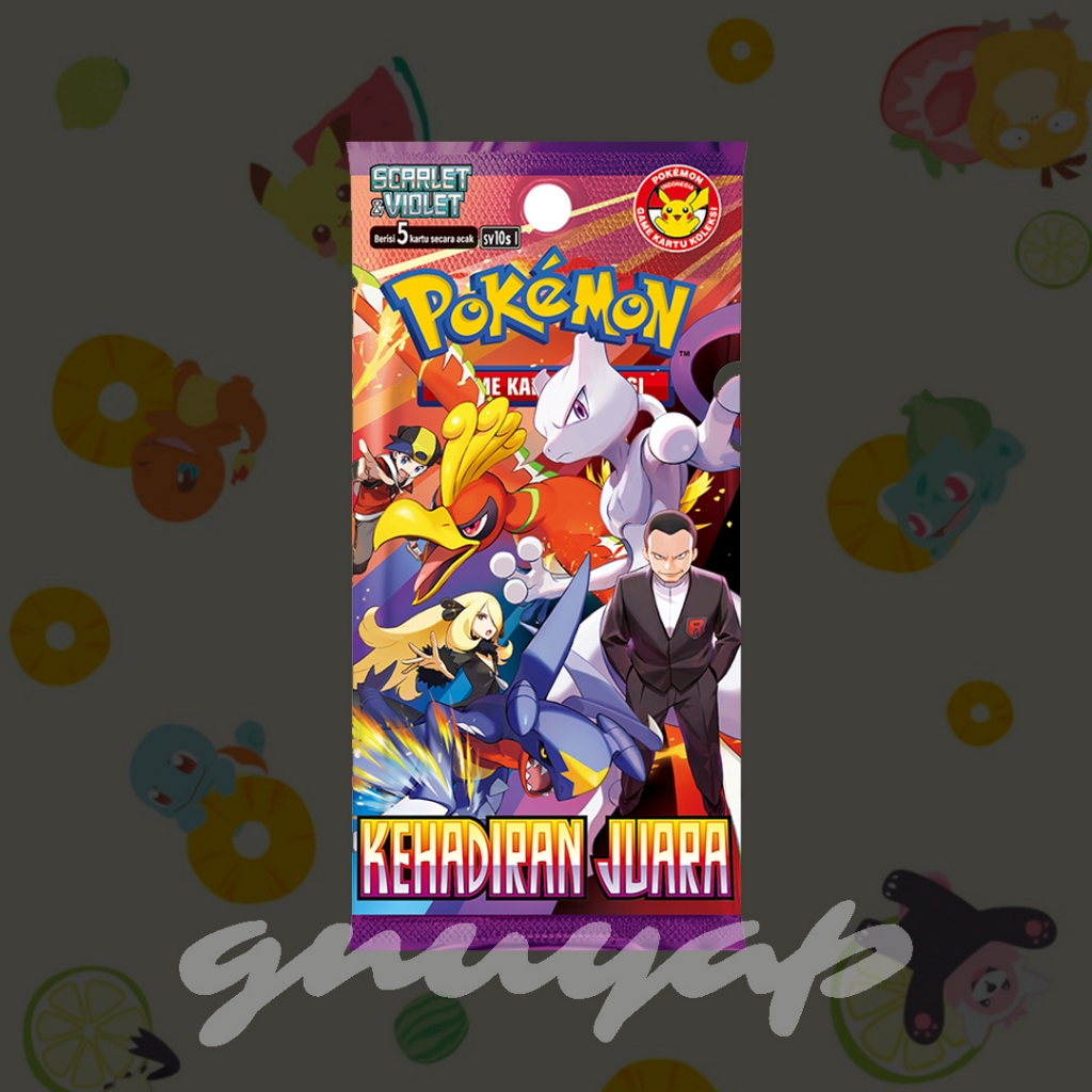 Jual kehadiran juara SV10S glory of team rocket SV10 battle partners hot air arena booster pack ...