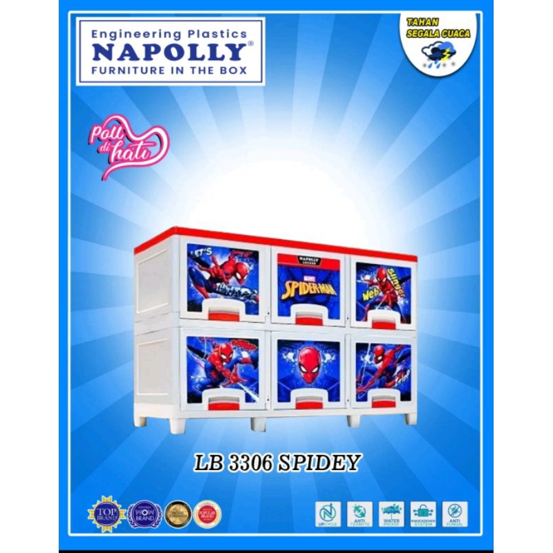 Jual Locker Box Napolly 3206 SPIDEY | Shopee Indonesia