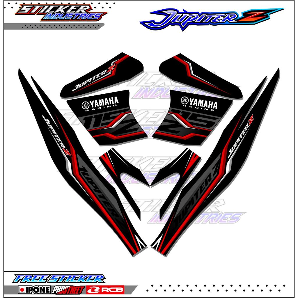 Jual STRIPING VARIASI YAMAHA JUPITER Z BURHAN - RACING / STICKER LIST ...