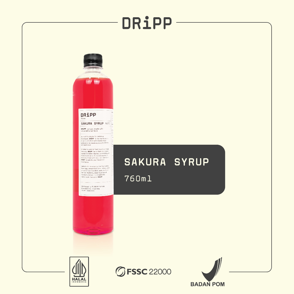Jual DRiPP Sakura Syrup - Perasa Minuman Berbentuk Sirup Rasa Bunga ...