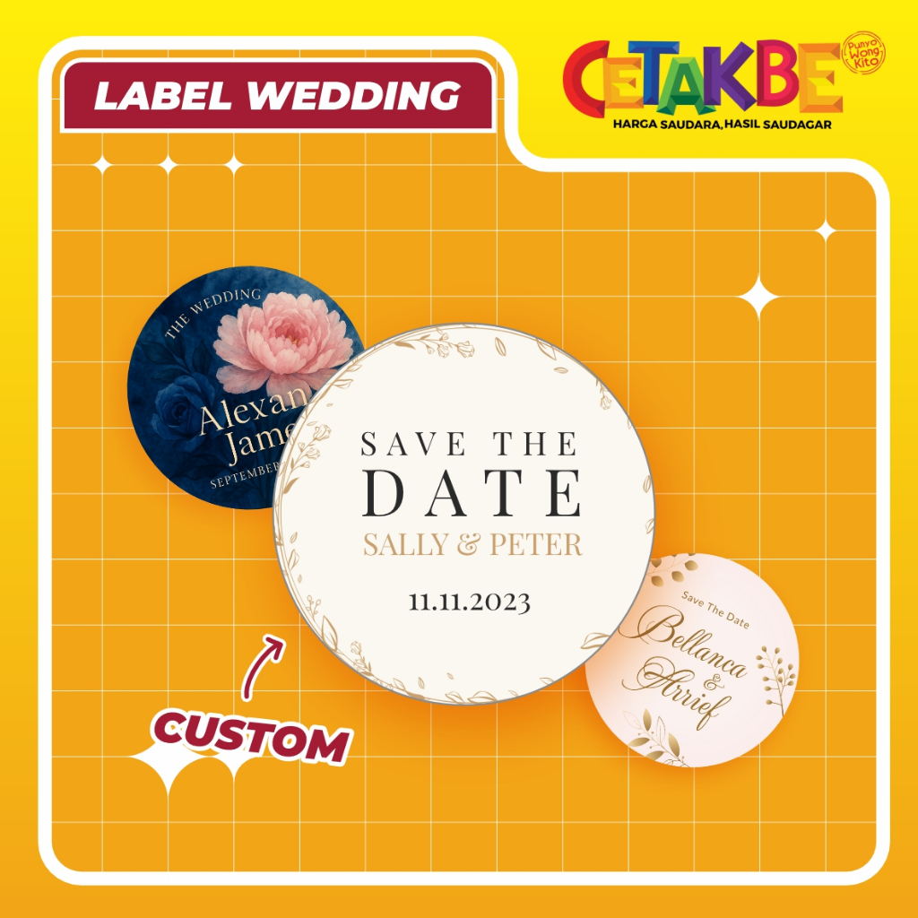 Jual LABEL WEDDING / STICKER LABEL WEDDING / STICKER WEDDING / LABEL ...