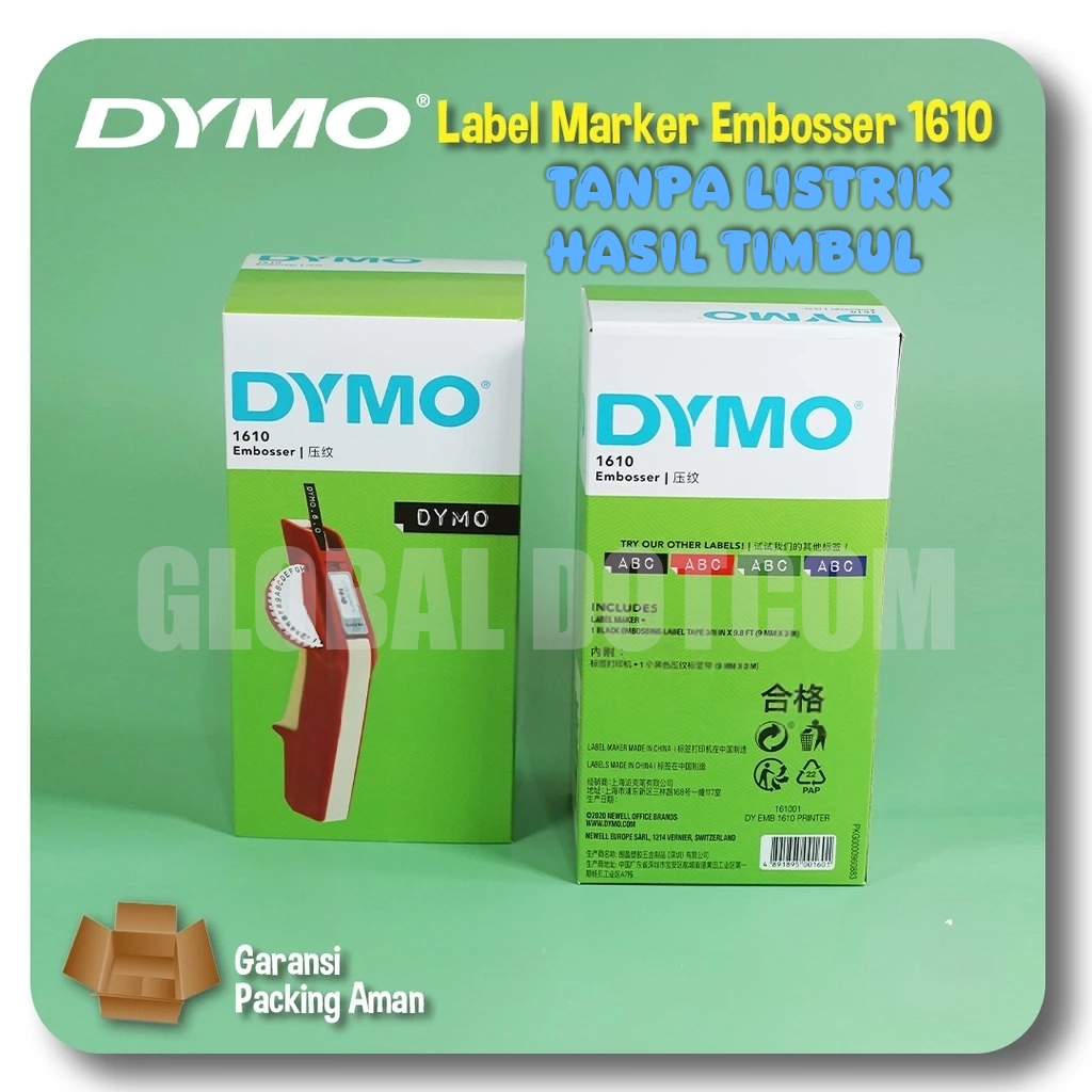 Jual DYMO 1610 Label Maker Embosser Manual – Cetak Label Timbul 3D ...