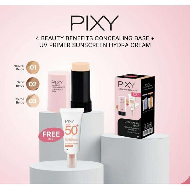 Jual Pixy Concealing Base FREE Sunscreen spf 50 PA+++ | Shopee Indonesia