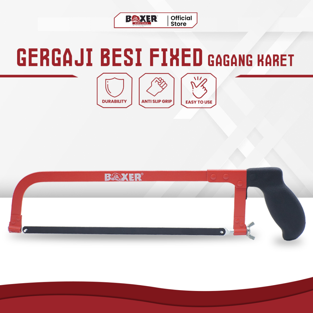 Jual BOXER Gergaji Besi Gagang Karet Fixed 12" Gergaji Besi Stang Murah ...