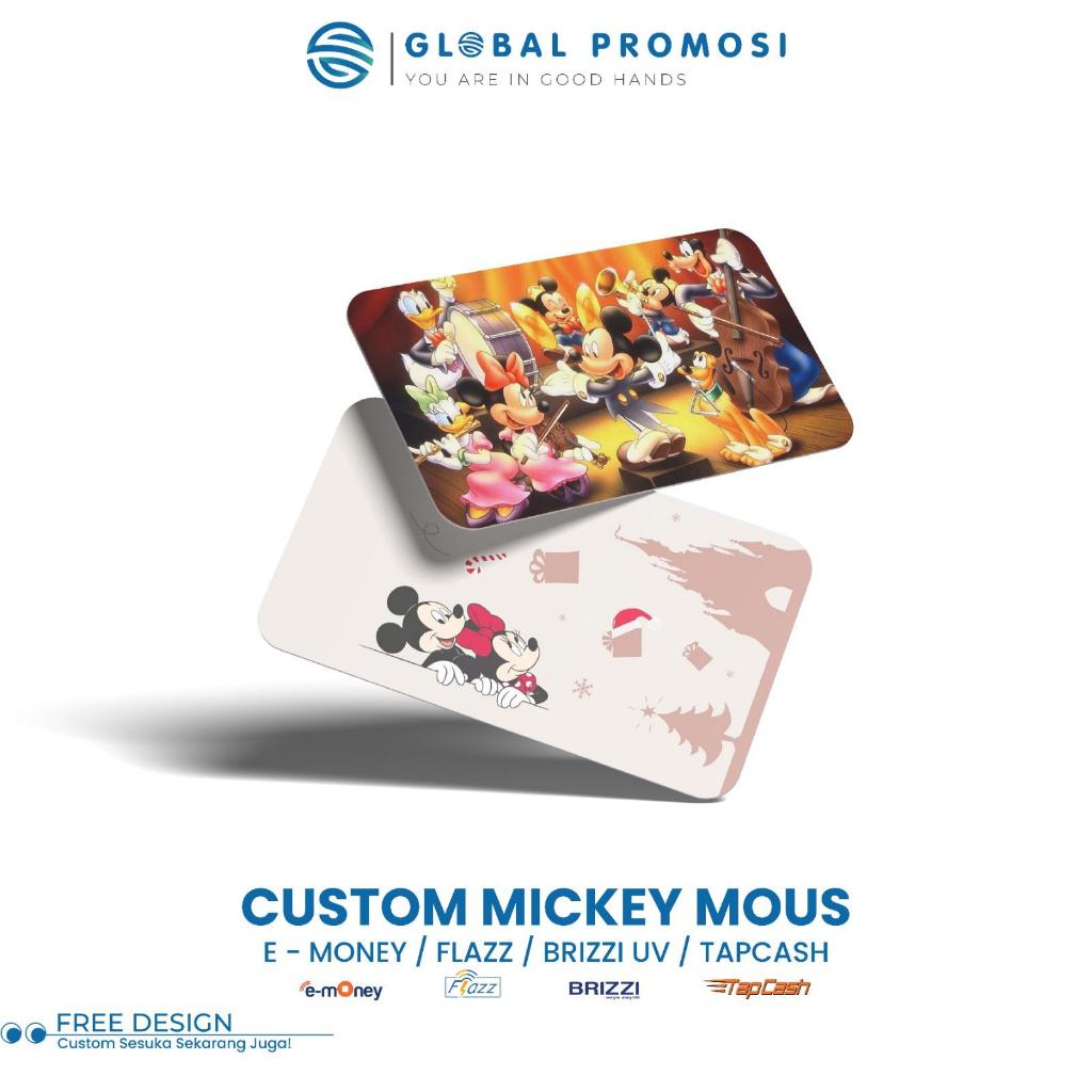 Jual MICKEY MOUSE Kartu eMoney / Flazz Gen 2 / E-Toll Mandiri Custom ...