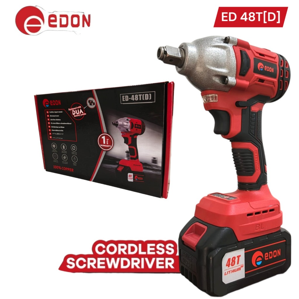 Jual IMPACT EDON ED-48T / ED-48T(D) Cordless Impact Wrench 48V Mesin ...