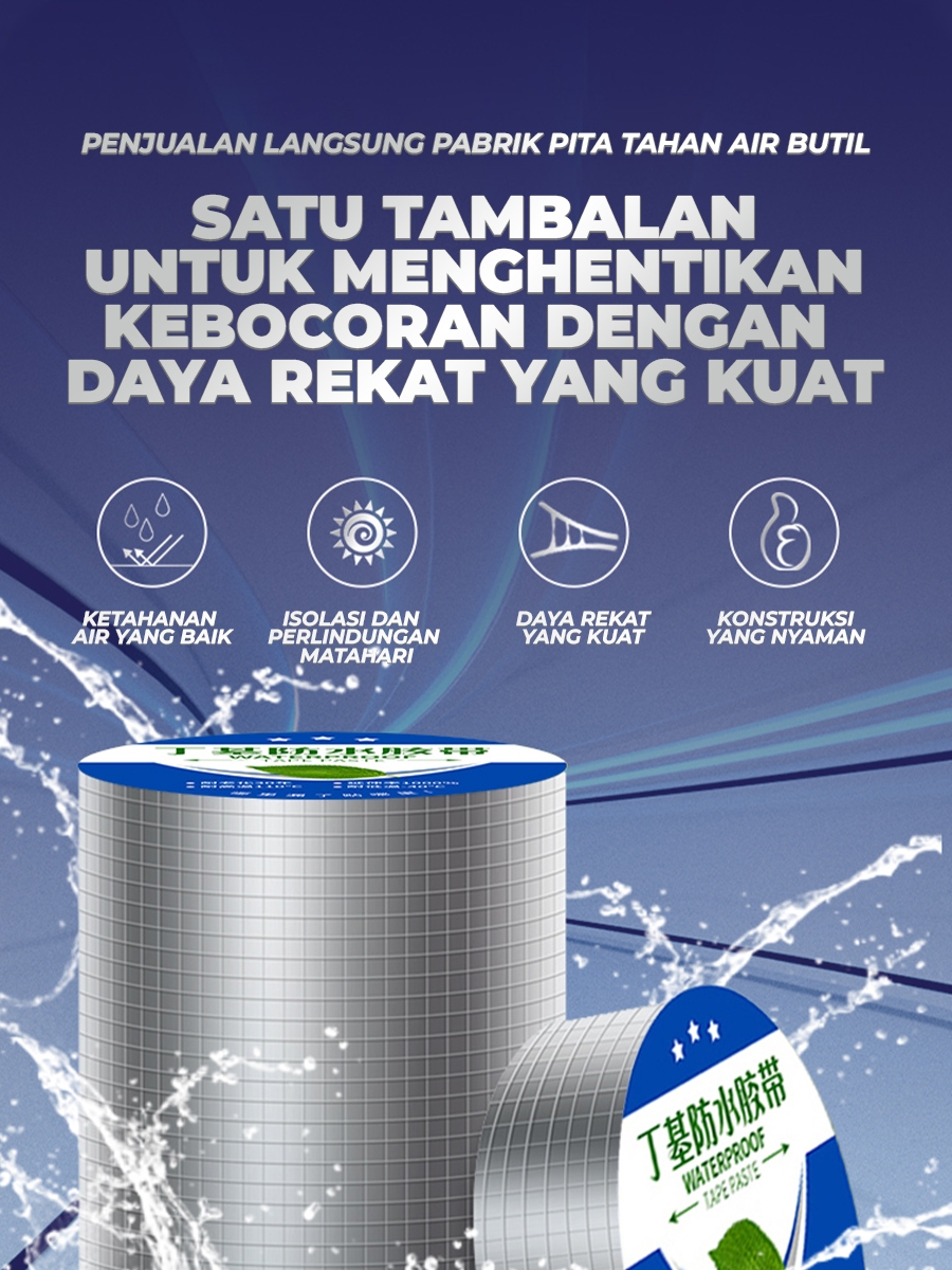 Jual VICLOOK COD LAKBAN ALUMUNIUM FOIL BUTYL ANTI BOCOR 5M 10M LEM ANTI AIR SUPER WATERPROOF ...