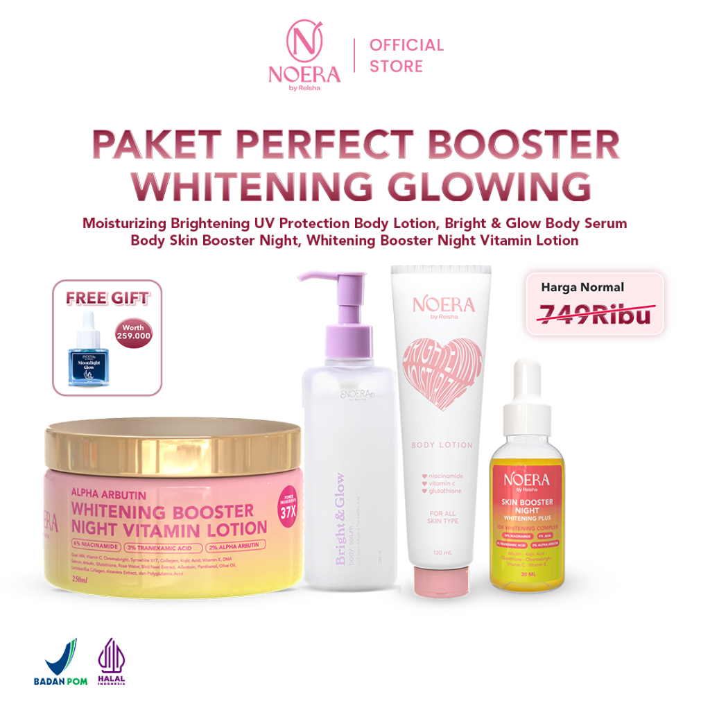 Jual Noera Paket Perfect Booster Whitening Glowing | Whitening Booster ...