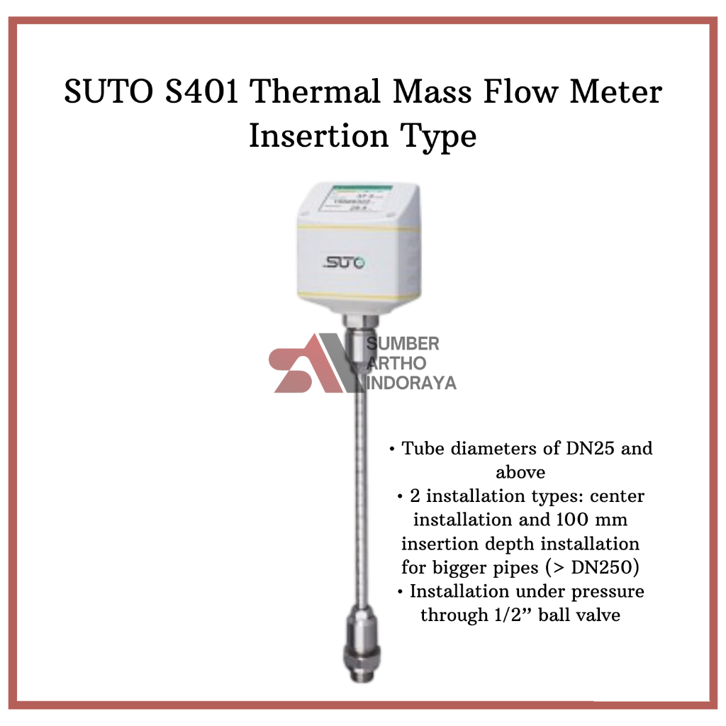 Jual SUTO S401 Thermal Mass Flow Meter Insertion Type | Shopee Indonesia