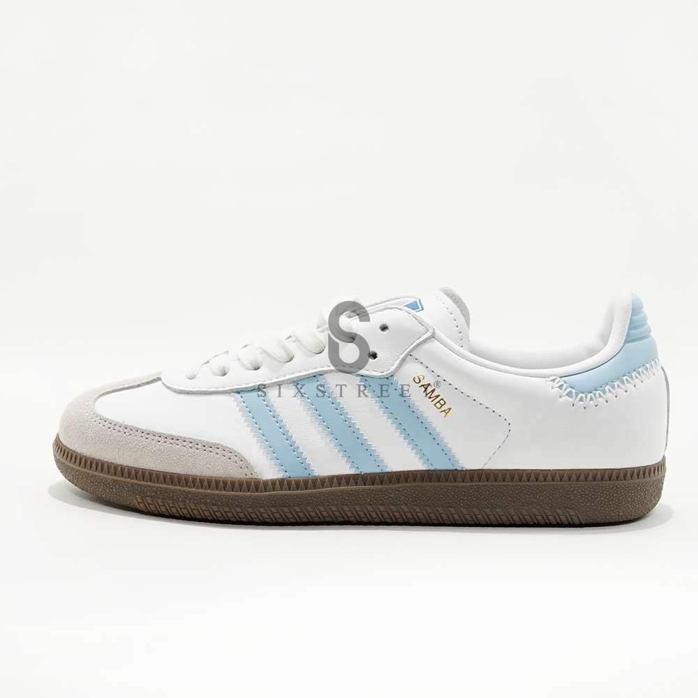 Jual ADIDAS Samba OG White Sky Blue JI2003 ( 100% Authentic ) | Shopee ...