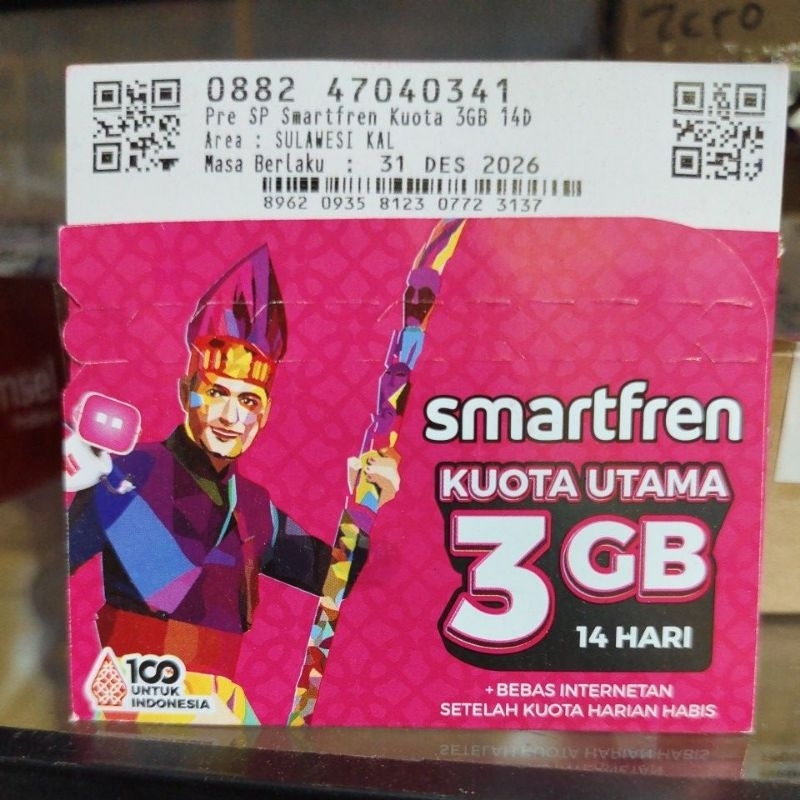 Jual KARTU PERDANA SMARTFREN 3GB 14HARI | Shopee Indonesia