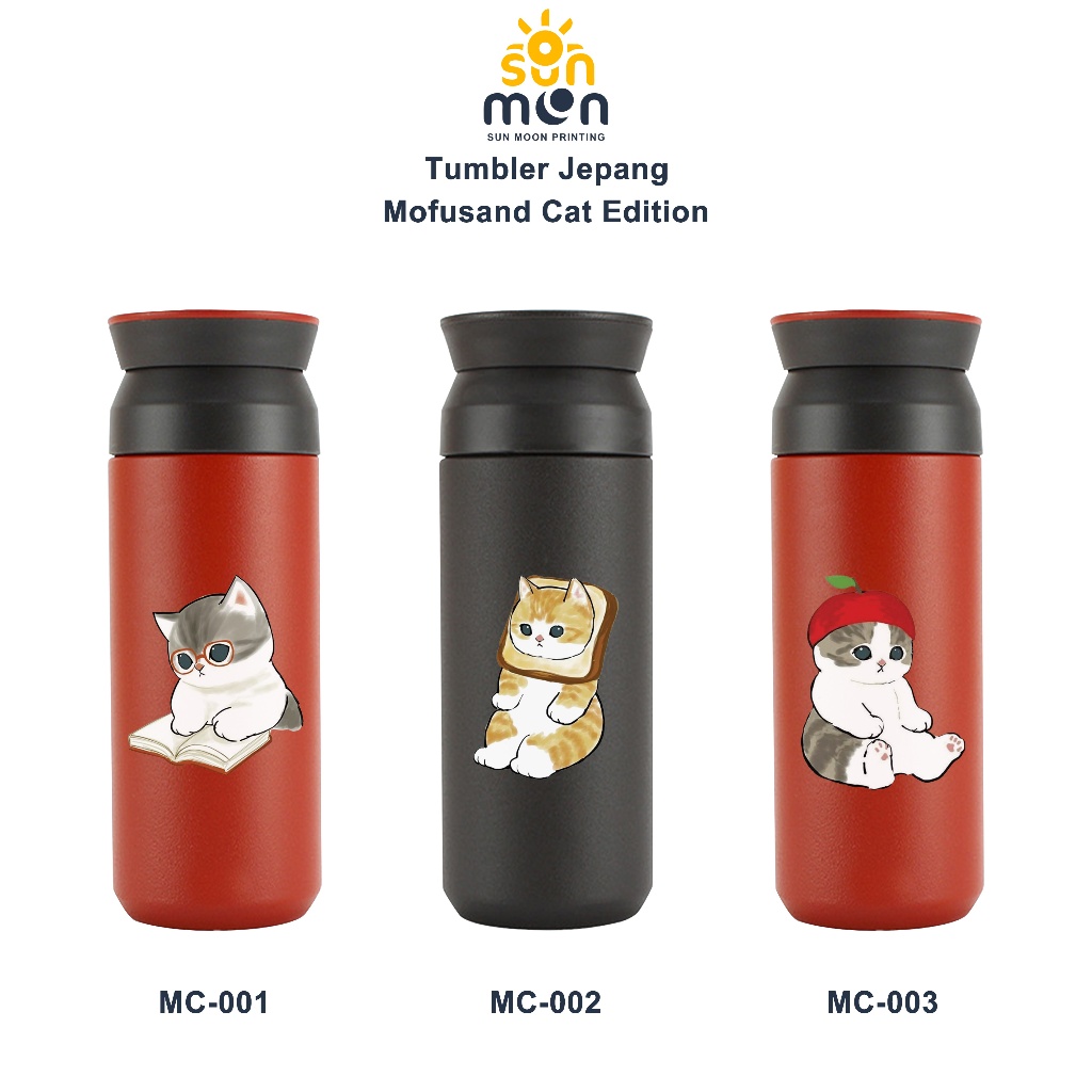 Jual Sun Moon Printing Tumbler Jepang Mofusand Cat Edition Botol Minum 500 mL Edisi Kucing ...