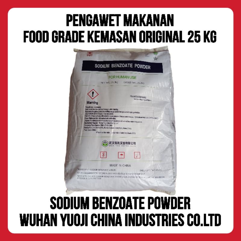 Jual SODIUM BENZOATE POWDER/PENGAWET MAKANAN FOOD GRADE/ KEMASAN ...