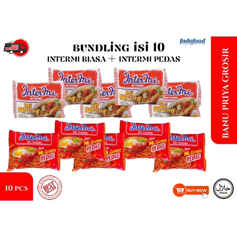 Jual Intermie Goreng X Intermie Pedas X Ekomie Goreng ( Paket 10 pcs ...