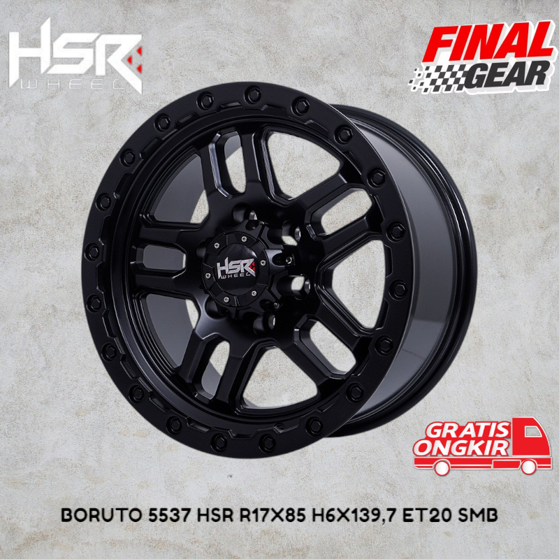 Jual velg racing hsr boruto r17 original hsr wheel/velg mobil model semi offroad/velg mobil 4x4 ...