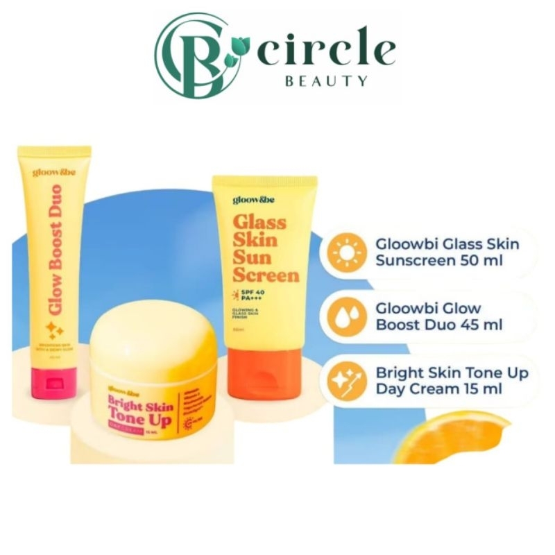 Jual Gloow&be Glass Skin Sunscreen SPF40 / Toneup Day Cream Tone-up ...