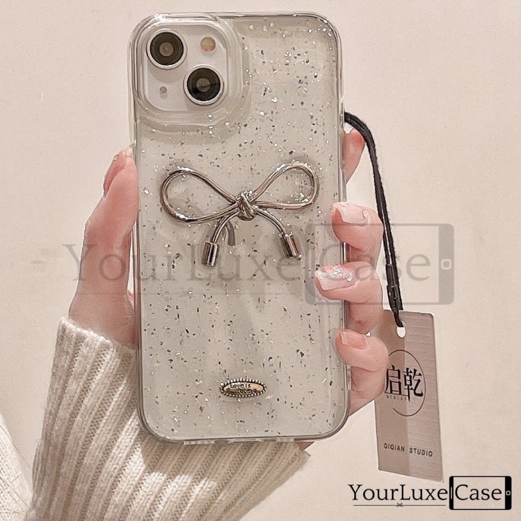 Jual Premium Glitter Ribbon Coquette Case HP Casing iPhone 7 8 X XR XS ...