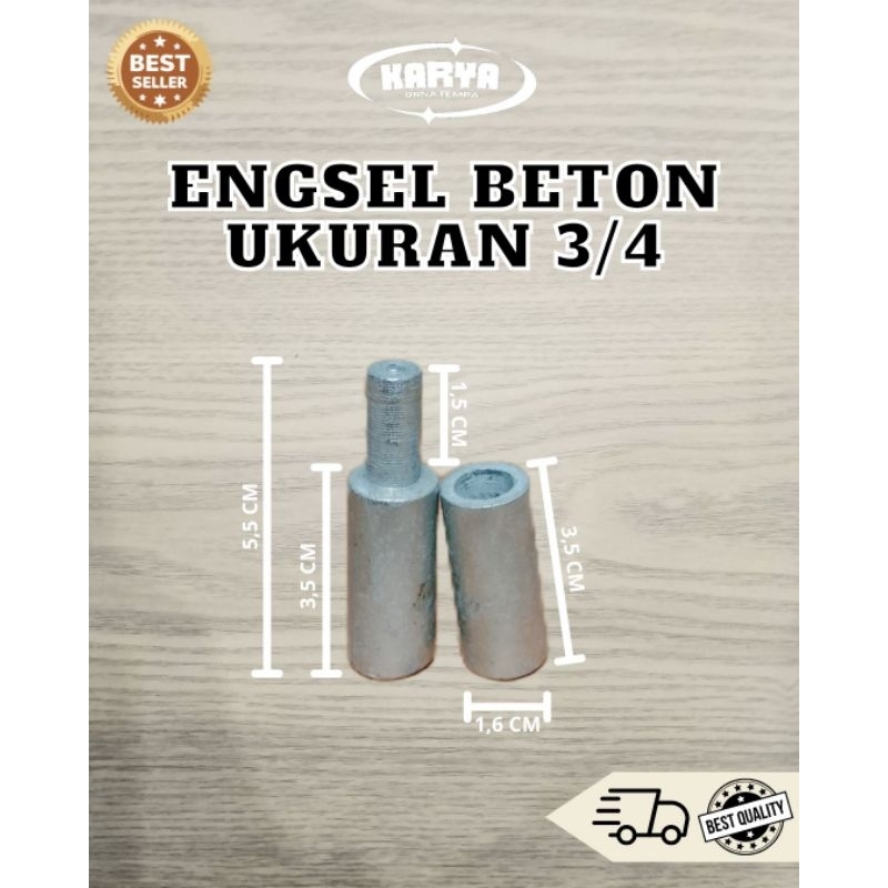 Jual Engsel bubut besi beton Ukuran 3/4 inch, Engsel pintu pagar ...