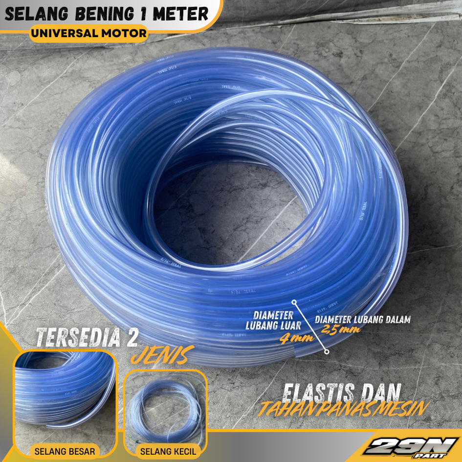 Jual Slang Selang Bening Transparan Besar Kecil Olsam Oli Samping ...