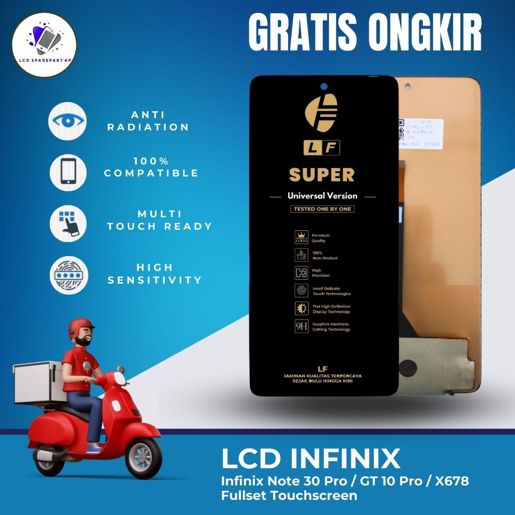 Jual (GARANSI LEM) LCD Infinix Note 30 Pro / GT 10 Pro / X678 Fullset ...