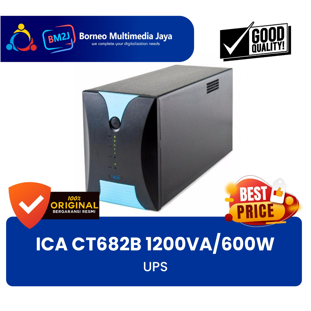 Jual UPS ICA CT 682B CT682B 1200 VA / 600 Watt Line Interactive UPS ...